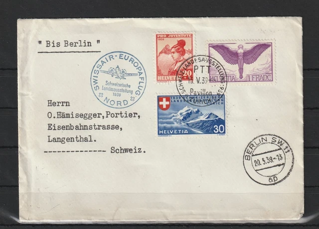 SVIZZERA POSTA AEREA Svizzera. Esposizione nazionale 1939, fino a ...