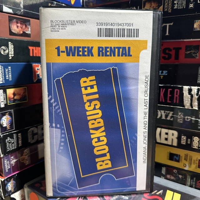 INDIANA JONES AND The Last Crusade VHS Blockbuster Case - Case Only ...