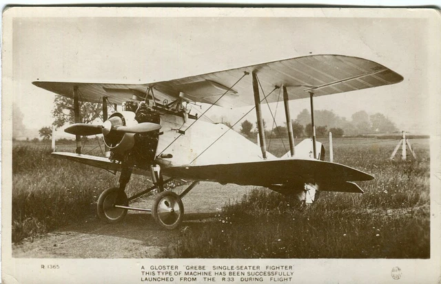 GLOSTER GREBE II aircraft 1930's Regent Series postcard R1365 unposted ...