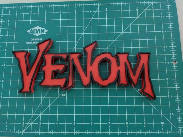 VENOM LOGO SIGN Display Shelf Marvel 3D printed Spider-Man Spiderman £ ...