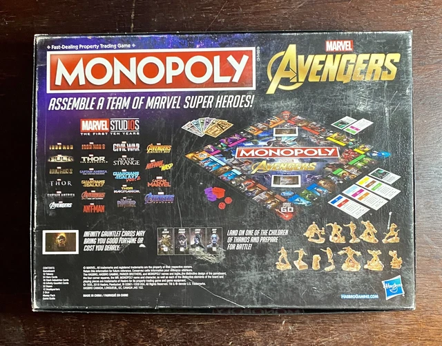 MONOPOLY MARVEL AVENGERS Golden Endgame Special Edition Collection ...