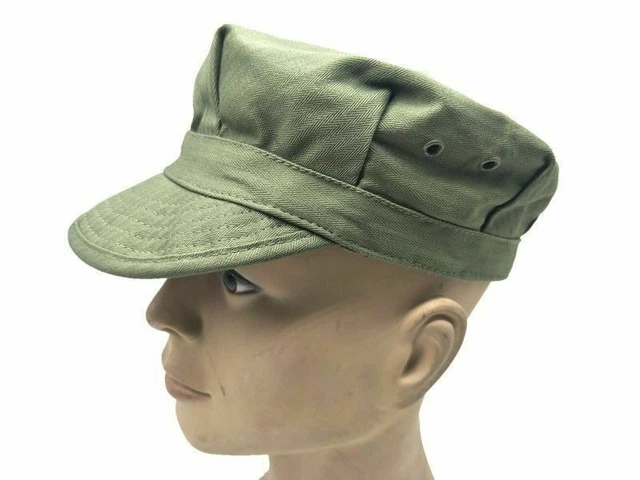 WWII WW2 US Army Hbt Octagonal Army Green Field Cap Soldier Hat Size L ...