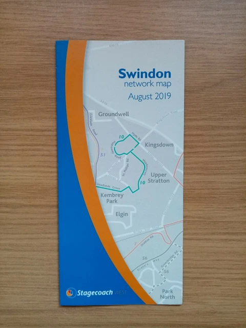 STAGECOACH WEST BUSES 2019 Swindon Area Bus Network Map And Travel ...