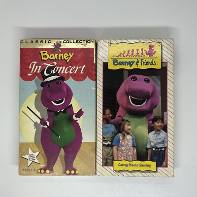 BARNEY AND FRIENDS Caring Means Sharing VHS Time Life Vtg. Barney In ...