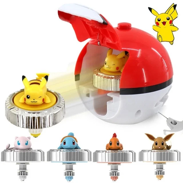 POKEMON TOUPIE PIKACHU Salameche Jouet Combat Lanceur Pokeball Mew ...