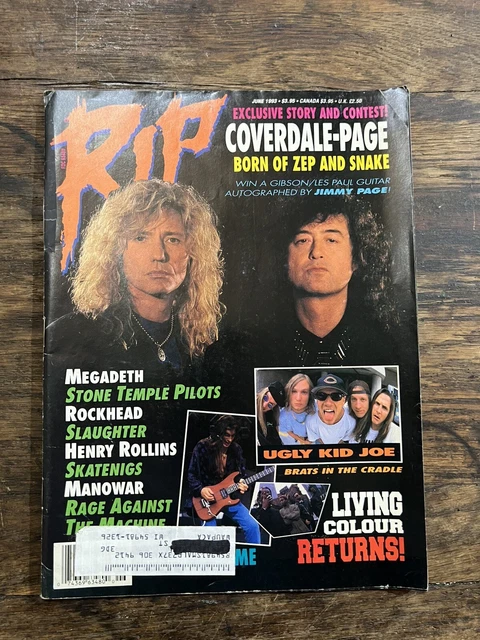 RIP VINTAGE MUSIC magazine june 1993 90s band rage against the machine ...