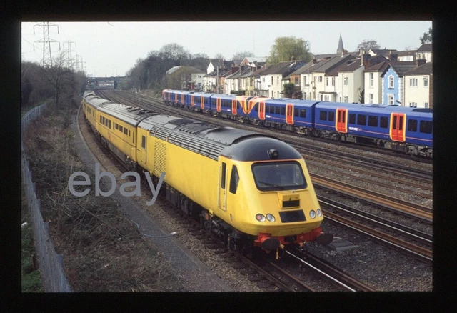 2XORIGINAL 35MM SLIDES -HST Track measuring train 43014 & 43013 at ...