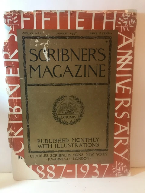RARE SCRIBNER'S MAGAZINE 50Th Anniversary Issue 1937 Nr Free Shipping ...