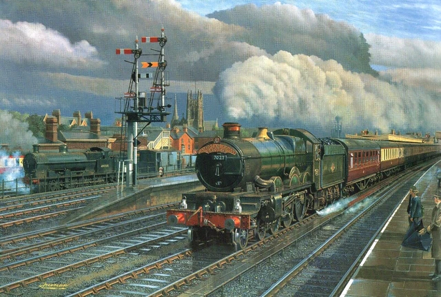 THORNBURY CASTLE LOCO Cambrian Coast Express Leamington Stunning Print ...