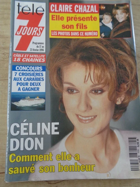 TÉLÉ 7 JOURS N° 1864 / 1996 CELINE DION - CLAIRE CHAZAL EUR 9,90 - PicClick FR