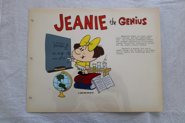 WARNER BROS VINTAGE Presentation Animation Model Plot Cel "Jeanie the ...