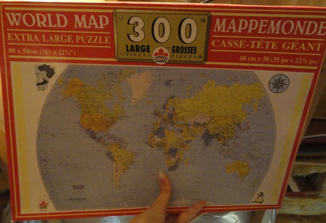 WORLD MAP 300 Piece Puzzle - Complete $15.99 - PicClick CA
