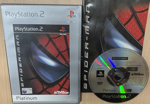 SPIDER MAN PS2 Action 2002 Platinum Game 100% Complete Disc Cleaned VGC ...