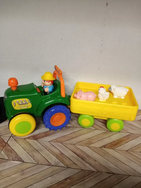 KIDDIELAND MUSICAL OLD McDonald Farm Tractor con Animali Veicolo Set ...