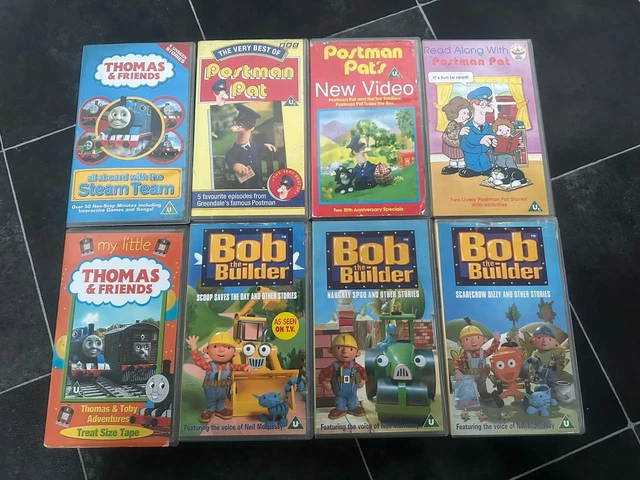 8 X BBC Favourites Postman Pat Bob Builder Thomas Train VHS Collection ...