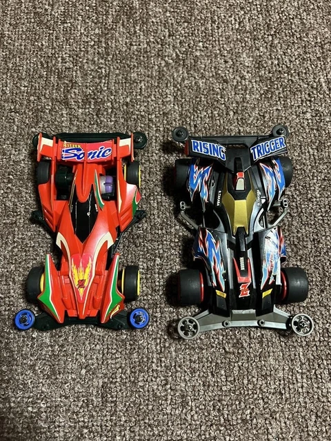 TAMIYA MINI 4WD Blitzersonic Rising Trigger 2-Car Set Vintage Gebraucht ...