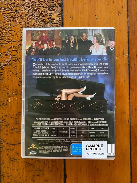 COMEDY OF TERRORS DVD 1964 Horror Film Vincent Price Boris Karloff Rare ...