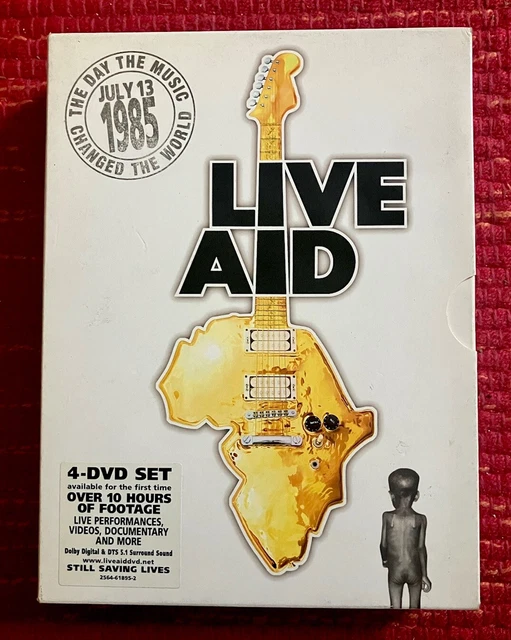LIVE AID DVD 1985 Wembley Stadium Bob Geldof Queen U2 4 Discs Regions ...