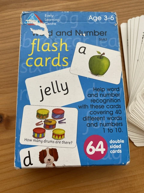 EARLY LEARNING CENTRE Word And Number Flash Cards £2.79 - PicClick UK