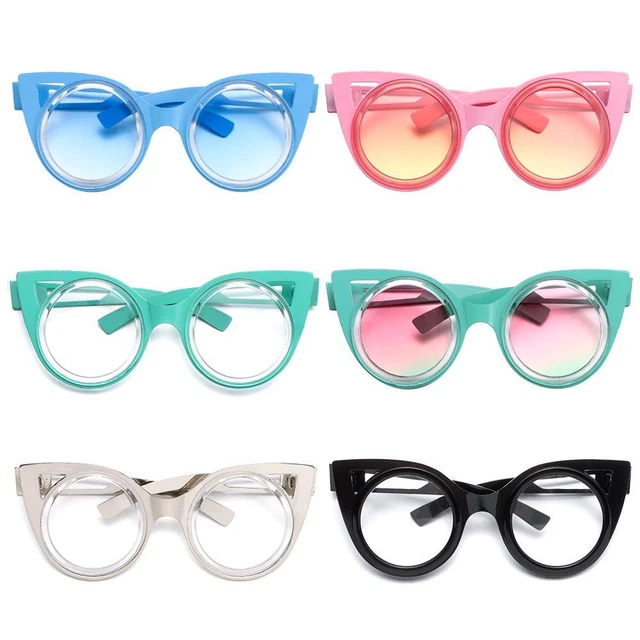 Bjd Glasses Clothes Plush Doll Eyeglasses For 20~25cm Dolls Cute Round Frame £644 Picclick Uk