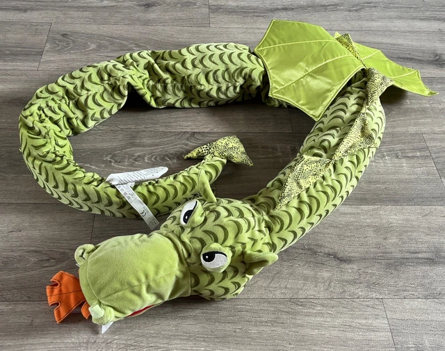 IKEA MINNEN DRAKE 70" Long Green Serpent Dragon Snake Soft Toy Plush ...