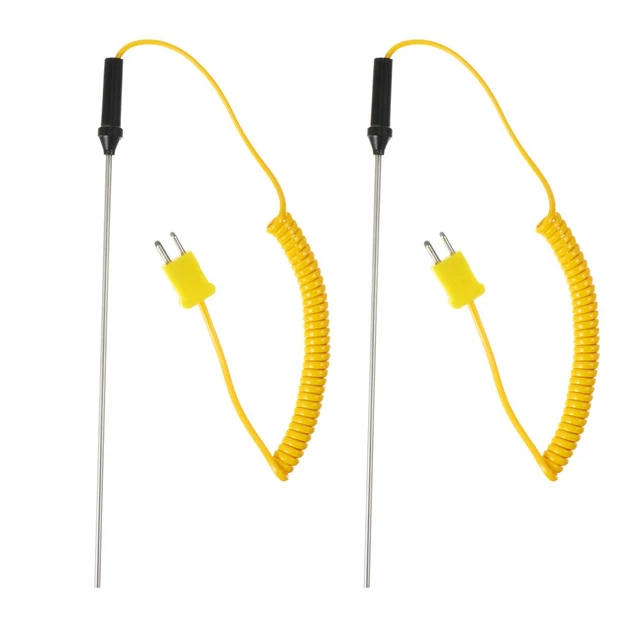 2 PCS PROBE Thermometer Sensor K-type Thermocouple Temperature Sensors ...