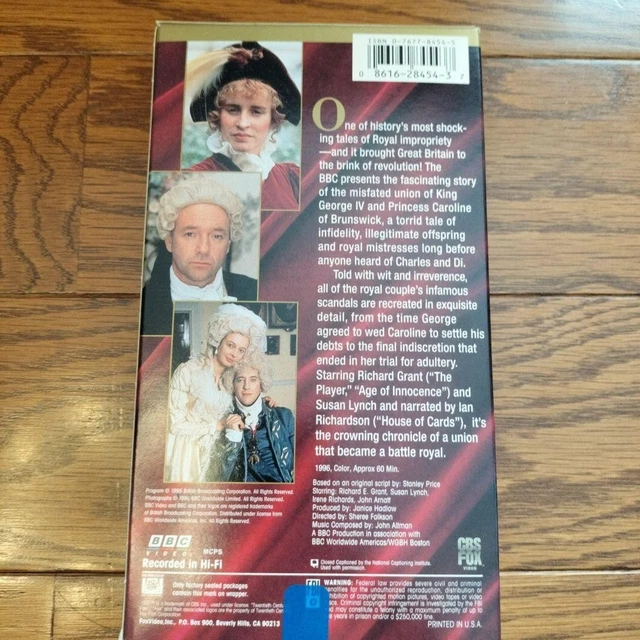 A ROYAL SCANDAL VHS BBC Richard Grant Susan Lynch Hi-Fi Used £187.16 ...