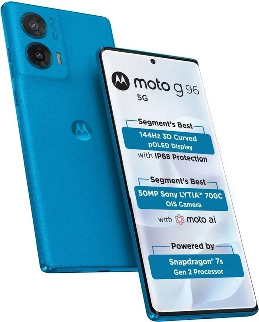 MOTOROLA G96 5G (Dresden Blue,128GB 8GB RAM)-Global Version. “NO ...