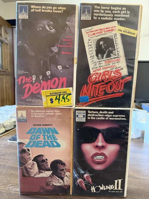THORNE/EMI HBO VHS LOT HORROR 4 Tapes. Howling II. Dawn Of The Dead ...