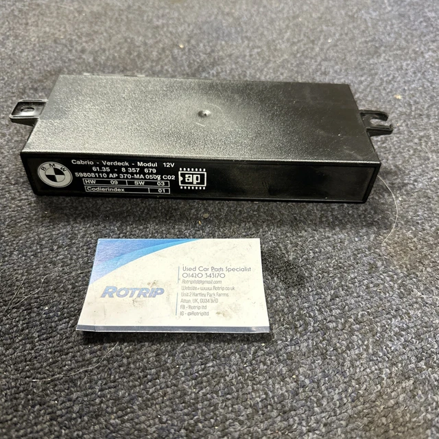BMW E36 3 Series Convertible Roof Motor Module #8357679 £140.00 ...
