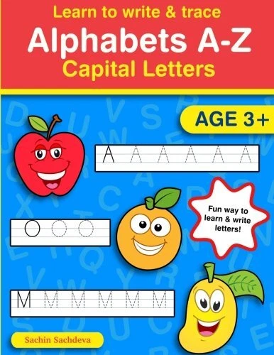 LEARN TO WRITE & Trace Alphabets A-Z: Capital Letters, Sachdeva ...