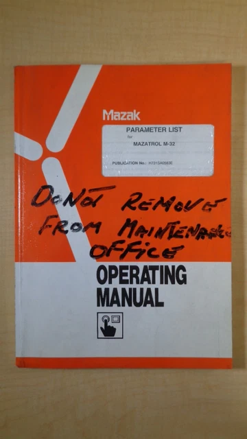 MANUALE OPERATIVO ELENCO parametri Mazak Mazatrol M-32 7C B3 EUR 19,08 ...