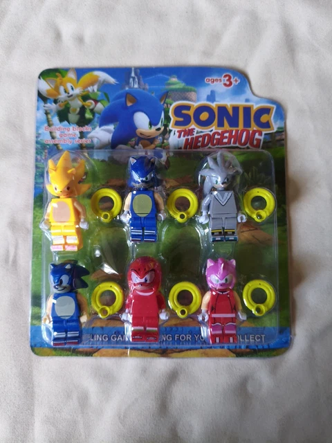 MODBRIX KLEMMBAUSTEINE SONIC 6 Figuren 6 Ringe Kompatibel, Top Zustand ...