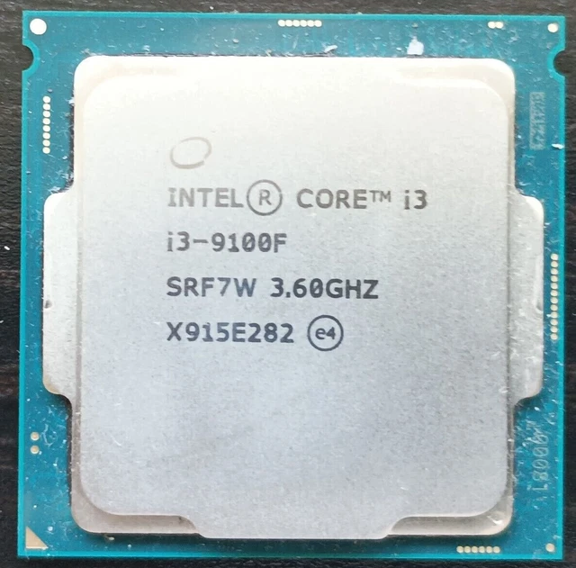 INTEL CORE I3-9100F 9th Gen CPU Processor SRF7W LGA1151 24 Month ...