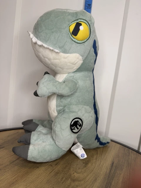 JURASSIC WORLD CAMP Cretaceous Baby Raptor 'Blue' Soft Toy Plush Approx ...