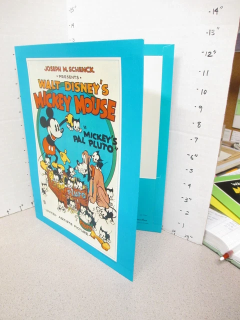 DISNEY 1970S MICKEY MOUSE school folder 1930s era cartoon movie poster ...