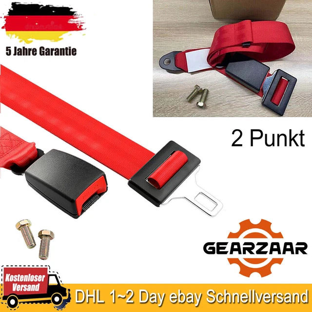 2 PUNKT SICHERHEITSGURT Beckengurt Statik E4 1300mm Stapler Auto LKW ...