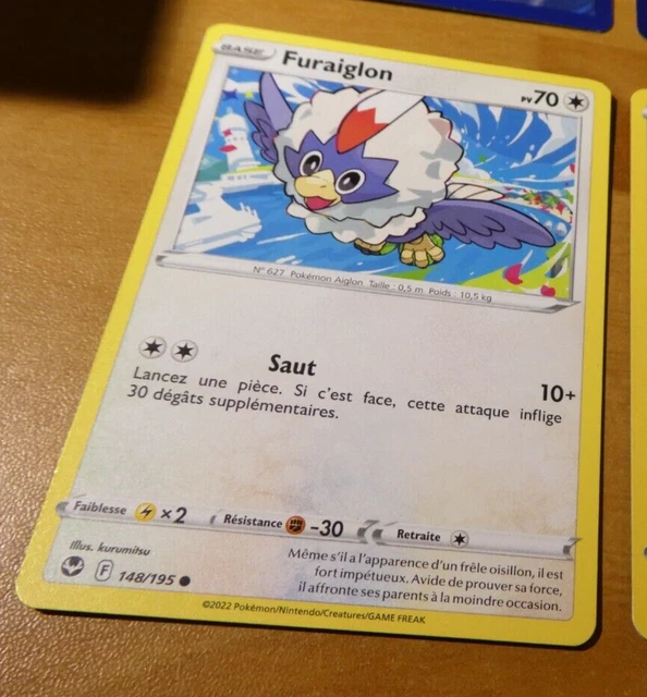 POKEMON SILVER TEMPE FRENCH CARD CARDS Furaiglon 148/195 EB12 JCC FR M ...
