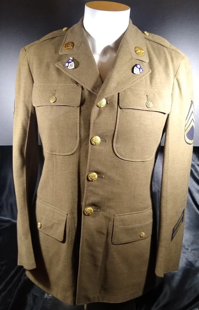 WORLD WAR 2 US Army Uniform (Staff Sgt. Arm Rank Patches/ US and ...