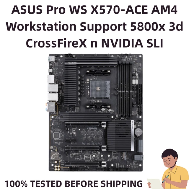 ASUS PRO WS X570-ACE AM4 Workstation Support 5800x 3d CrossFireX n ...