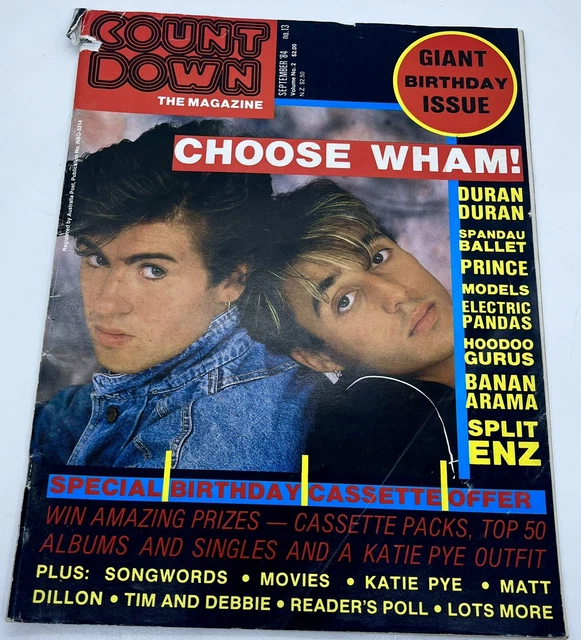 RARE COUNTDOWN MAGAZINE September 1984 Giant Birthday Edition Wham ...