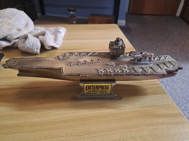 USS ENTERPRISE AIRCRAFT Carrier Table Lighter £25.00 - PicClick UK