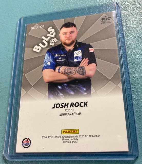 PANINI 2025 PDC Darts WM Trading Card Karte BULL-09 Bulls eye Josh Rock ...
