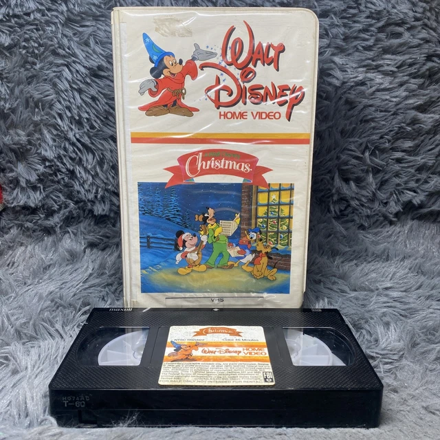 A WALT DISNEY Christmas VHS Tape 1982 Original White Clamshell Disney ...