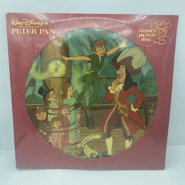 WALT DISNEY’S PETER Pan Picture Disc Disneyland 3110 NM Vinyl 1982 LP Album New £35.87 - PicClick UK