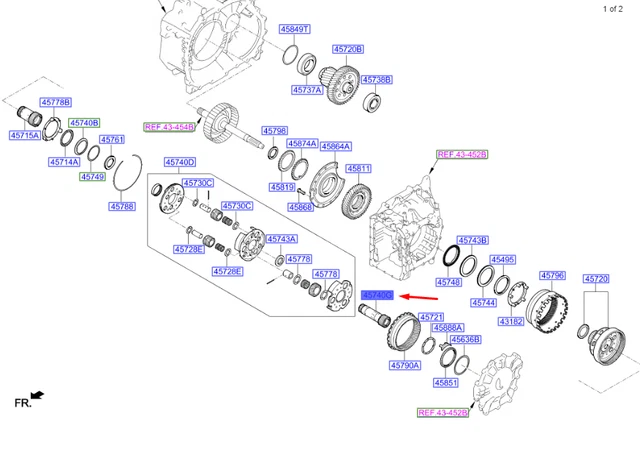 HYUNDAI TUCSON NX4 MK4 Transaxle Middle Sun Gear Assy 4579026000 NEW ...