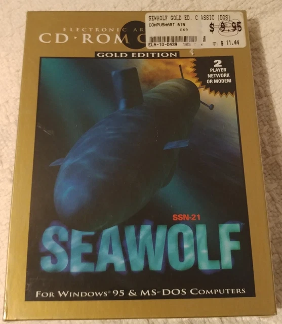 VINTAGE SEAWOLF GOLD Ed. SSN-21 SUB Simulator (PC DOS Game 1994) big ...