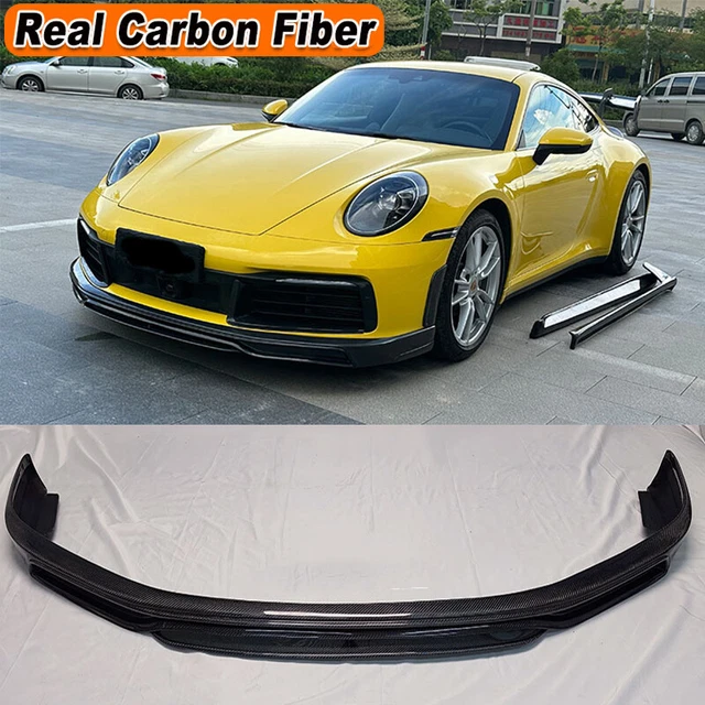 FOR PORSCHE 911 992 2019-2020 Full REAL CARBON Lower Front Bumper ...