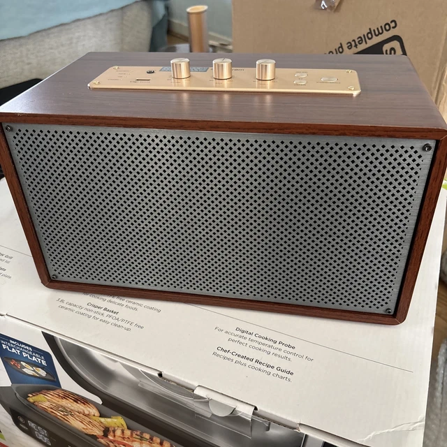 SANDSTROM SCBTS17 CLASSIC WOODEN WIRELESS SPEAKER aux bass treble usb £ ...