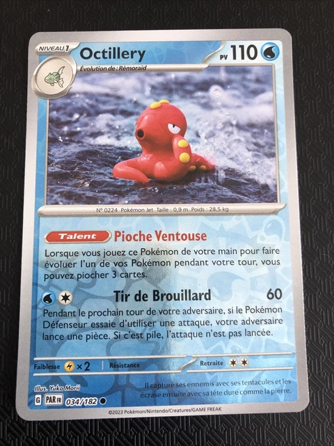 CARTE POKEMON OCTILLERY 034/182 REVERSE EV4 Ecarlate et Violet PAR FR ...